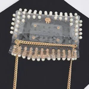 BB Boutique | Bags | Rhinestone Clear Belt Bag Wchain | Poshmark